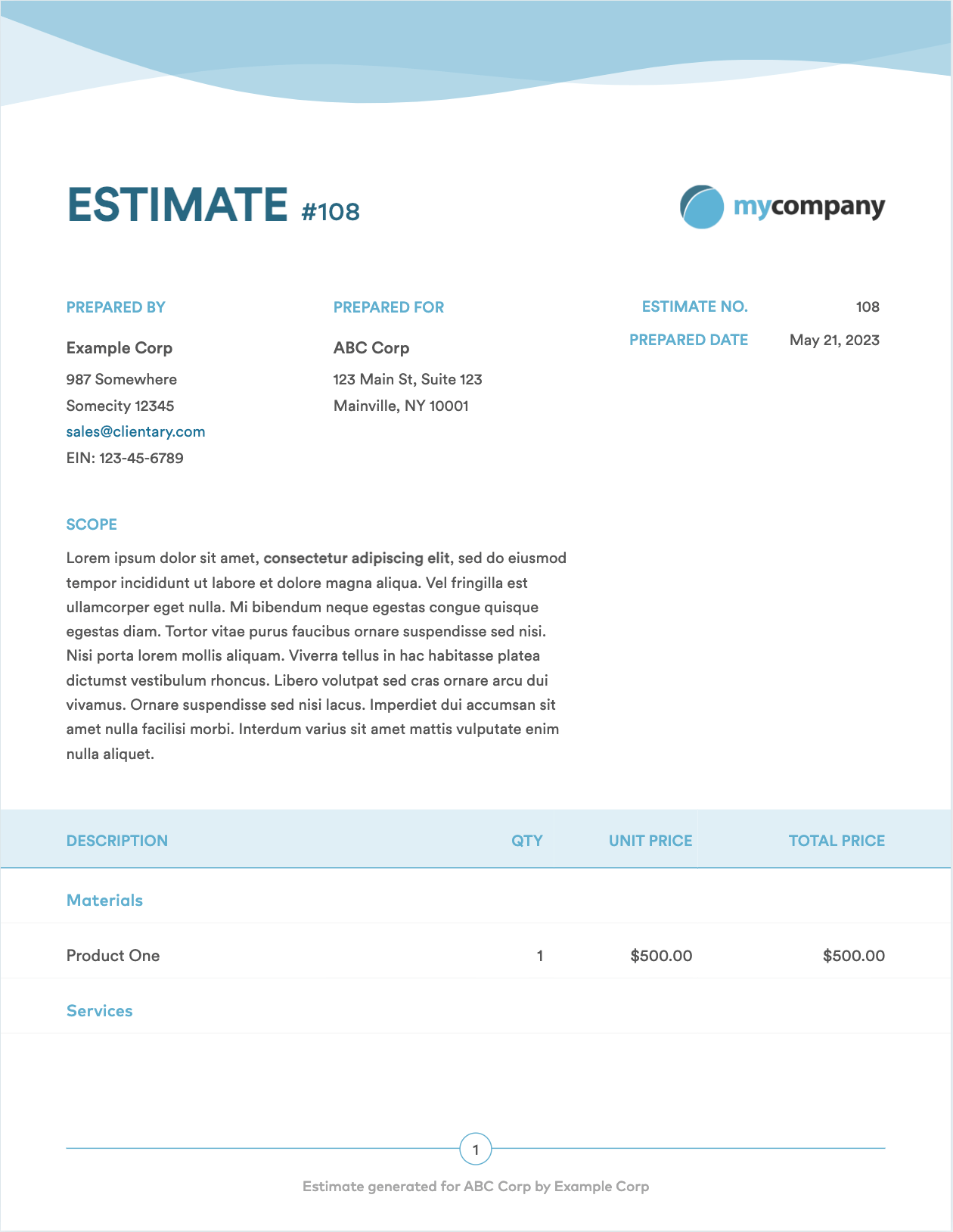 Free Estimate Templates - Customizable with HTML and CSS - Download ...